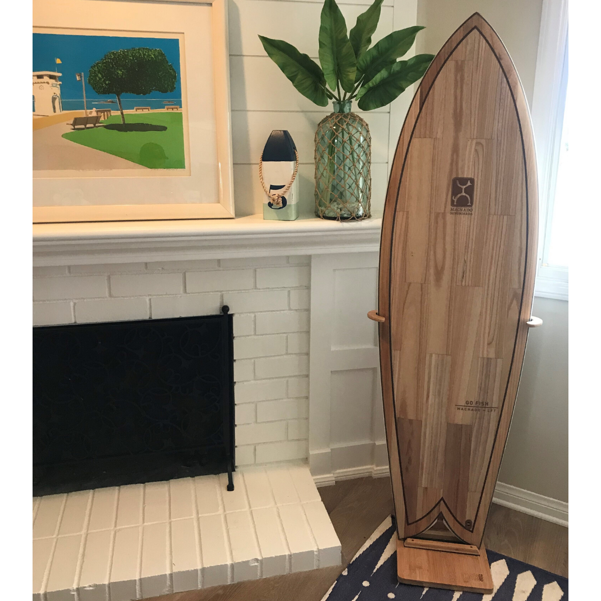 Surfboard Rack Vertical Freestanding Bamboo Surfboard Stand Australia ...