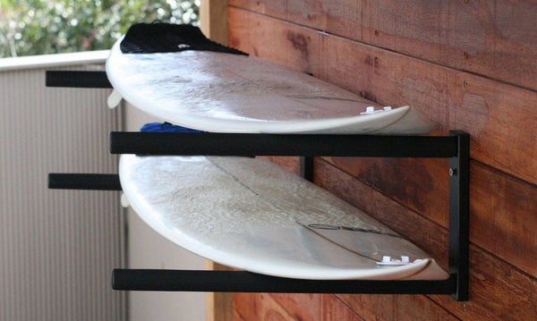 Surfboard Wall Rack Double Aluminium 2 Surfboard Storage Racks by Curve ...